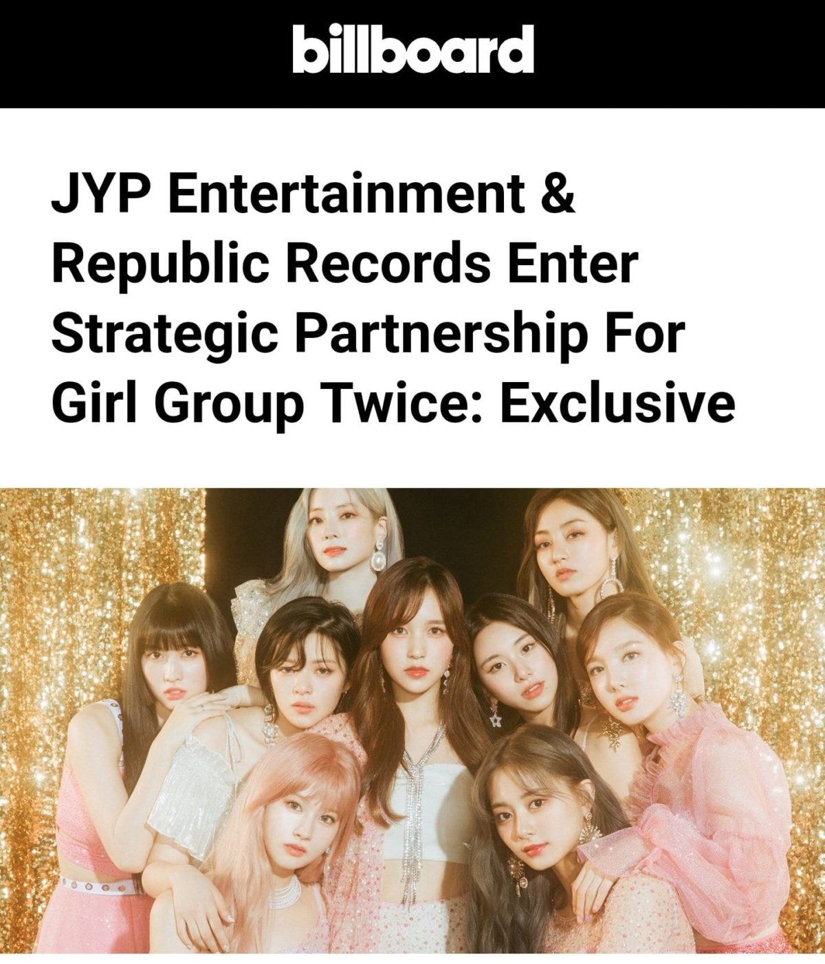 JYP Entertainment Enters Strategic Partnership with Republic Records ...
