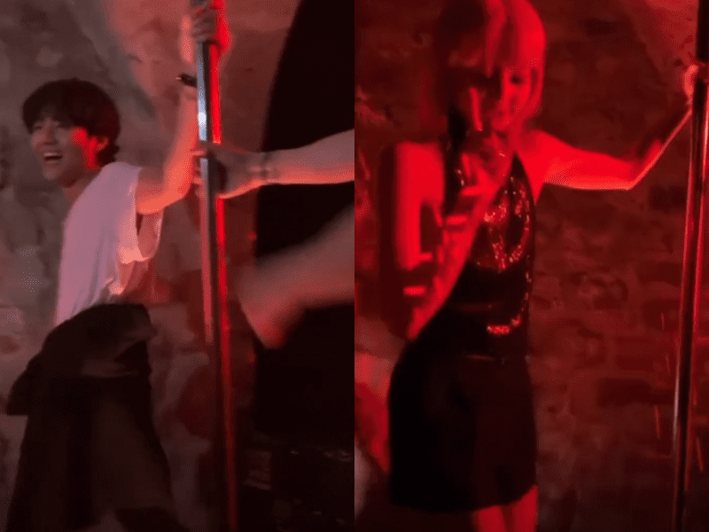 BTS’ V and BLACKPINK’s Lisa Spotted Pole Dancing at the CELINE After ...
