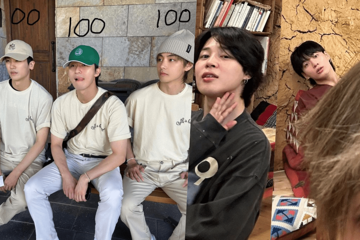 V Keeps Fans Updated on His Autumnal Getaway with Wooga Squad and ...