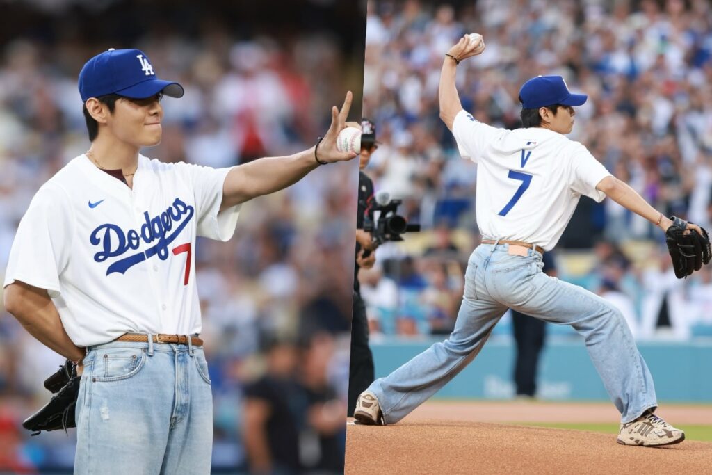 BTS V's MLB First Pitch: Dodgers & Commentators Rave