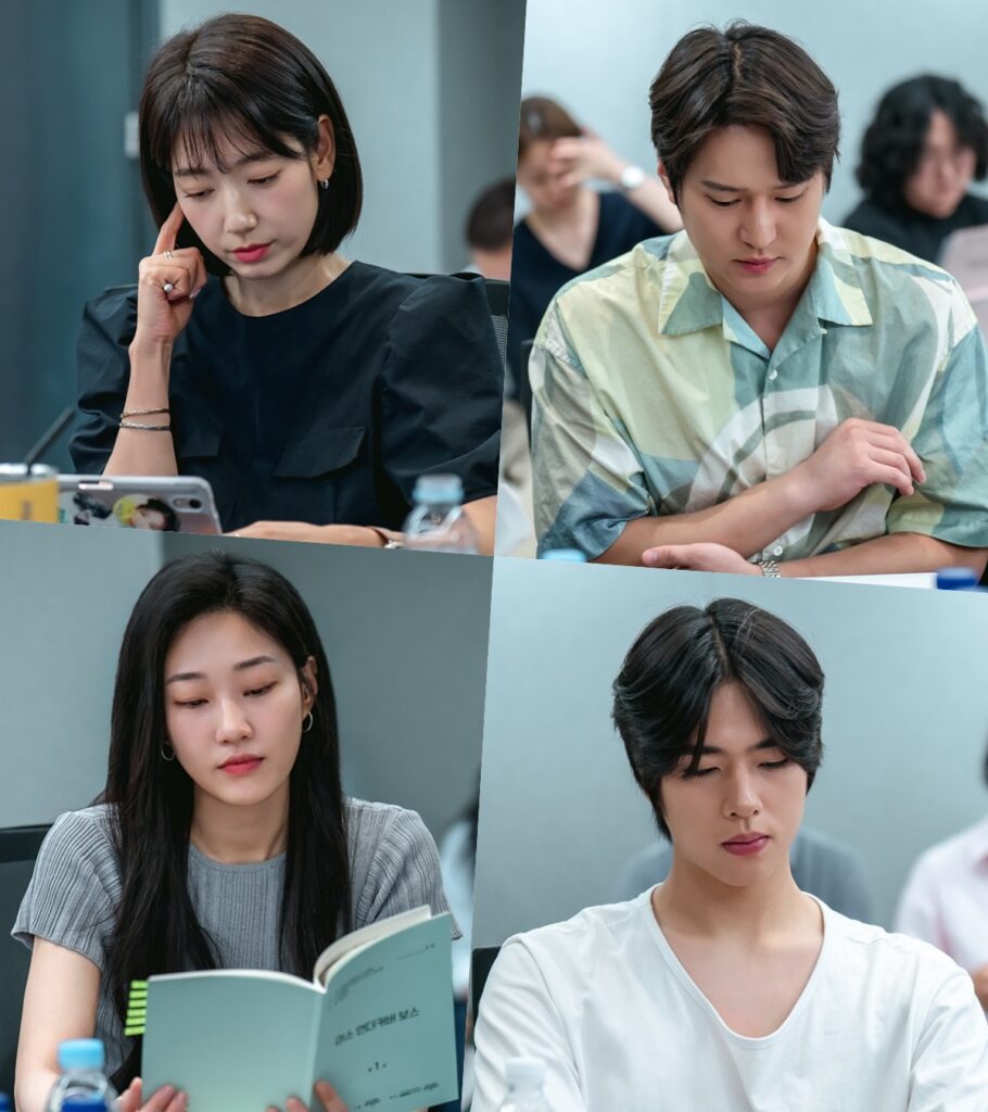 Park Shin Hye and Go Kyung Pyo Kick Off Their New Office Comedy